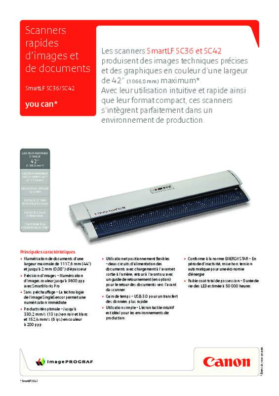 Notice CANON SMARTLF SC42 - scanner Trouver une solution à un problème CANON SMARTLF SC42 mode d ...